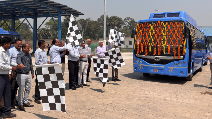 Tata Steel Meramandali launches 20 electric buses for employees